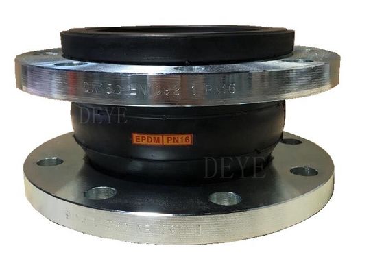 EPDM NBR Two Ball Twin Sphere Rubber Expansion Joint With Galvanized Flange
