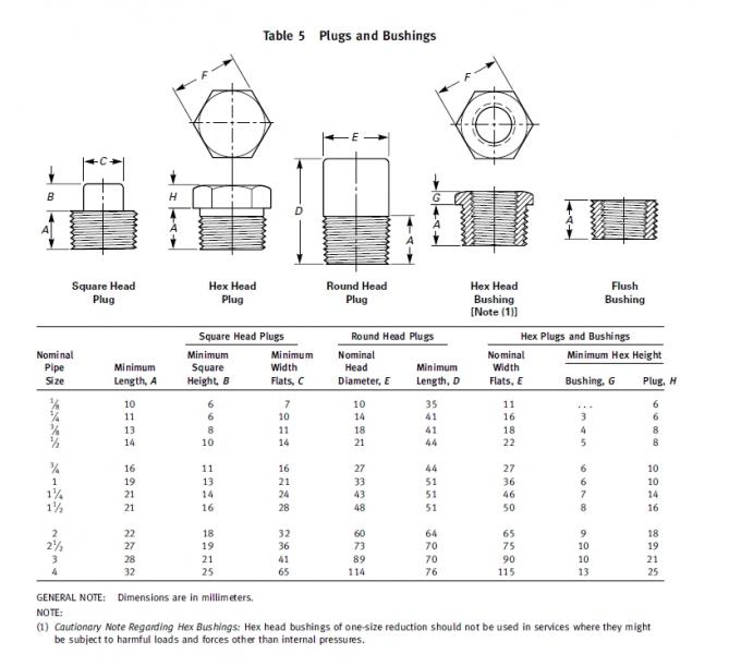 NPT BSPP BSPT 6000# Forged Round High Pressure Plug
