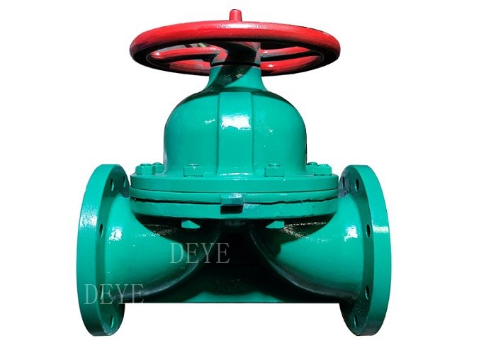barrier Type Cast Iron Diaphragm Valve With Flange Ends